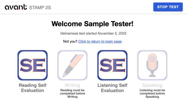 STAMP WS Test Taker Guide | Avant Assessment