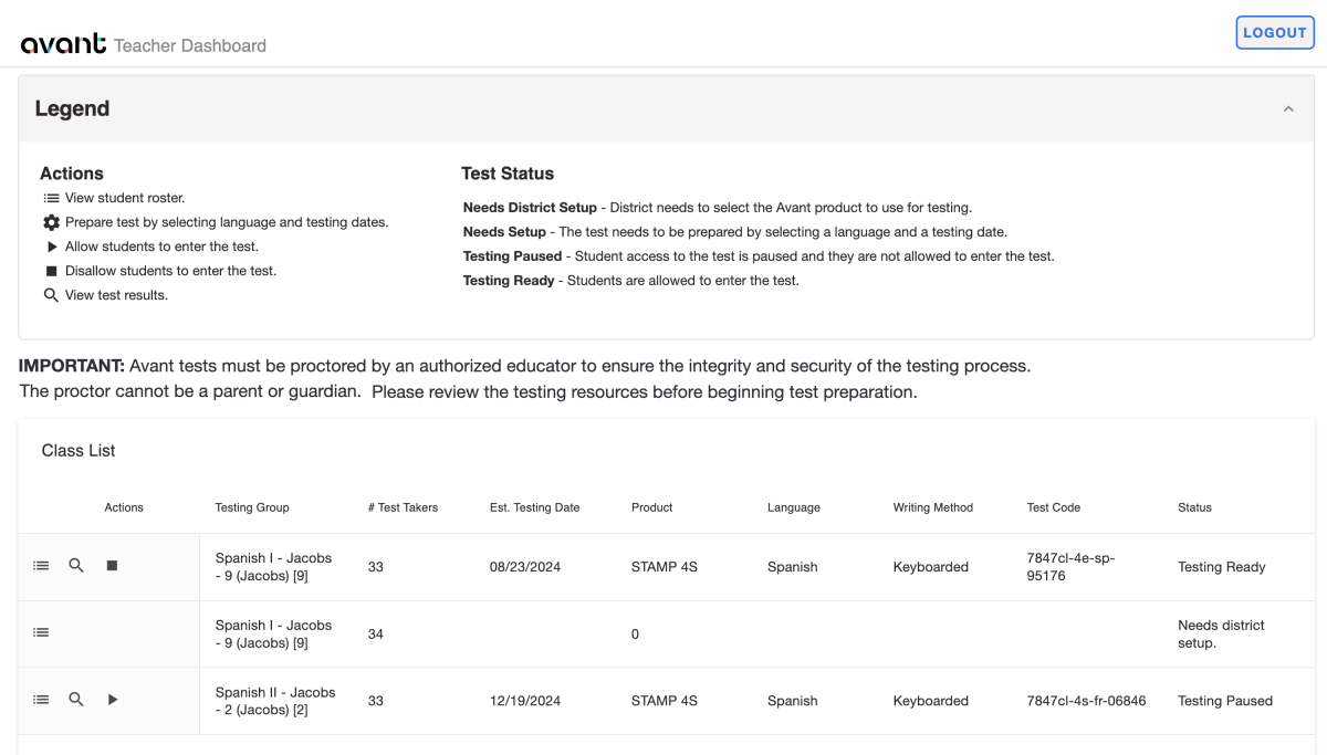 ClassLink | Avant Assessment